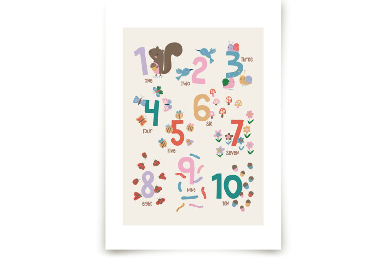 Garden Numbers Children's Art Prints by Vera Lim | Minted