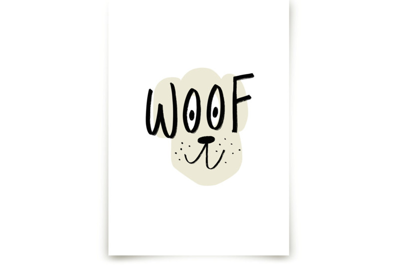Basic Woof Children's Art Prints by Pixel and Hank | Minted
