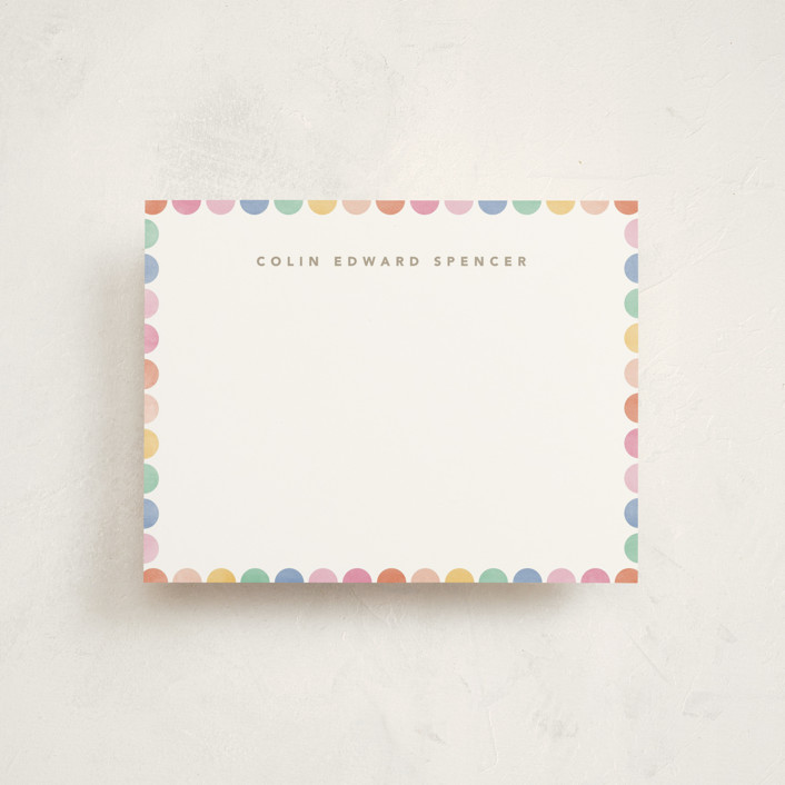Rainbow dots Children's Stationery by Creo Study | Minted
