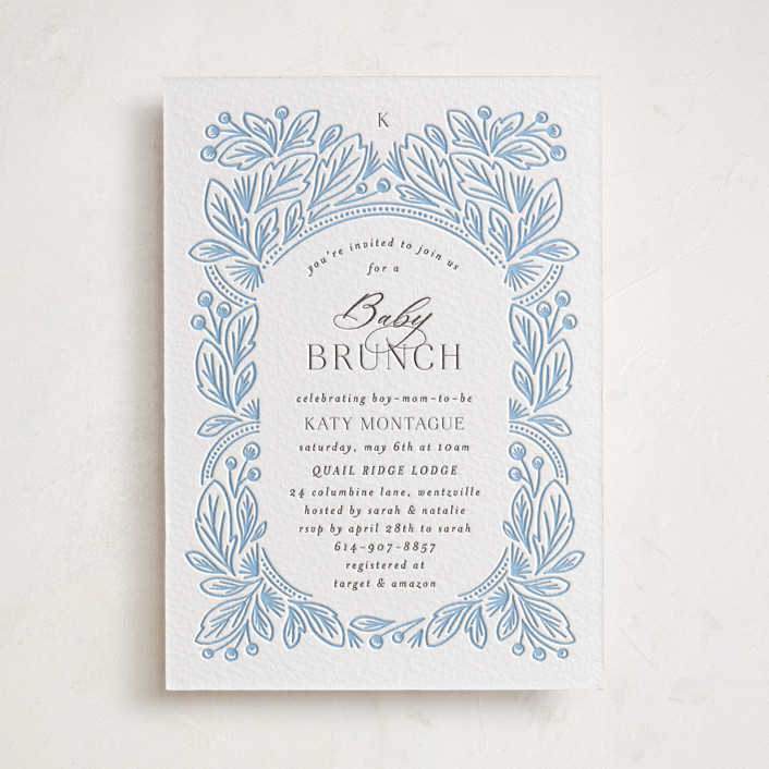 Arch Letterpress Baby Shower Invitations by Jen Owens | Minted