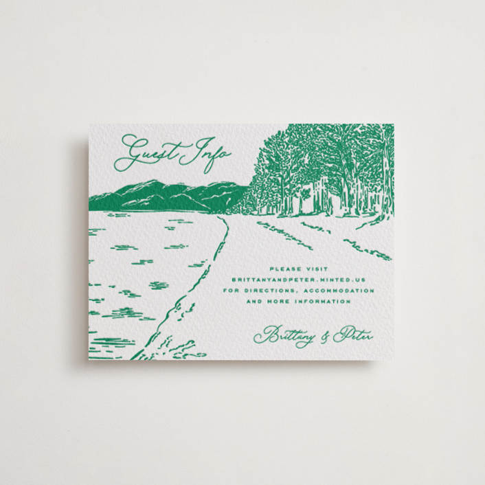Lakeview Letterpress Direction Cards By Claudia Orengo Minted