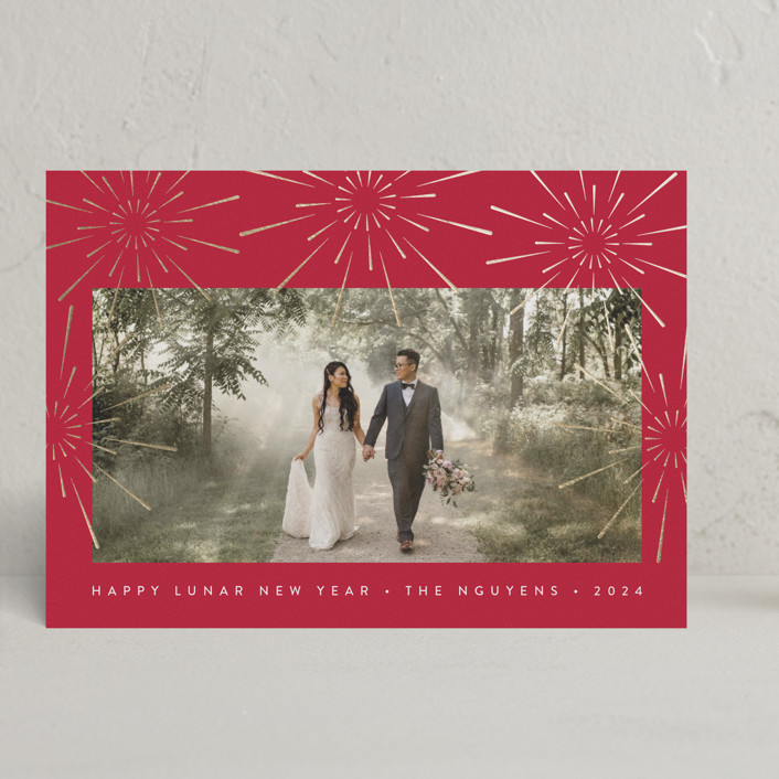 Lunar Celebration Foil-Pressed Lunar New Year Cards by Heather ...