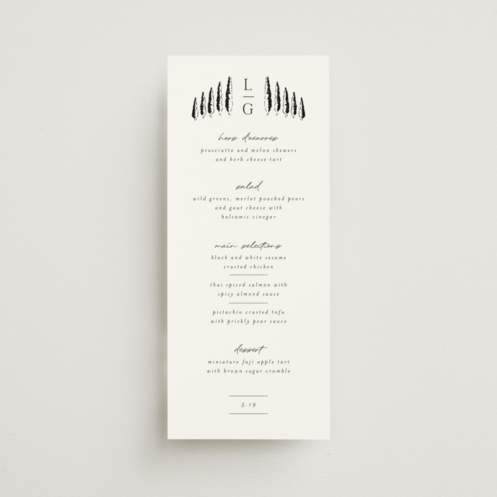 Countryside Villa Long Menus by Shiny Penny Studio | Minted