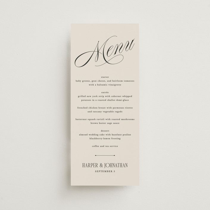 Mirin Long Menus by Kate Ahn | Minted
