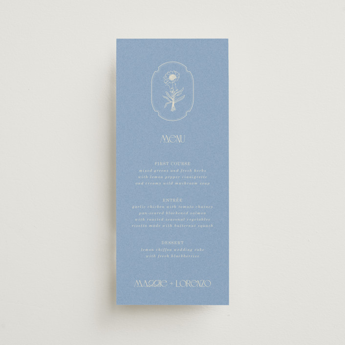 Flora Arch Long Menus by Baumbirdy | Minted