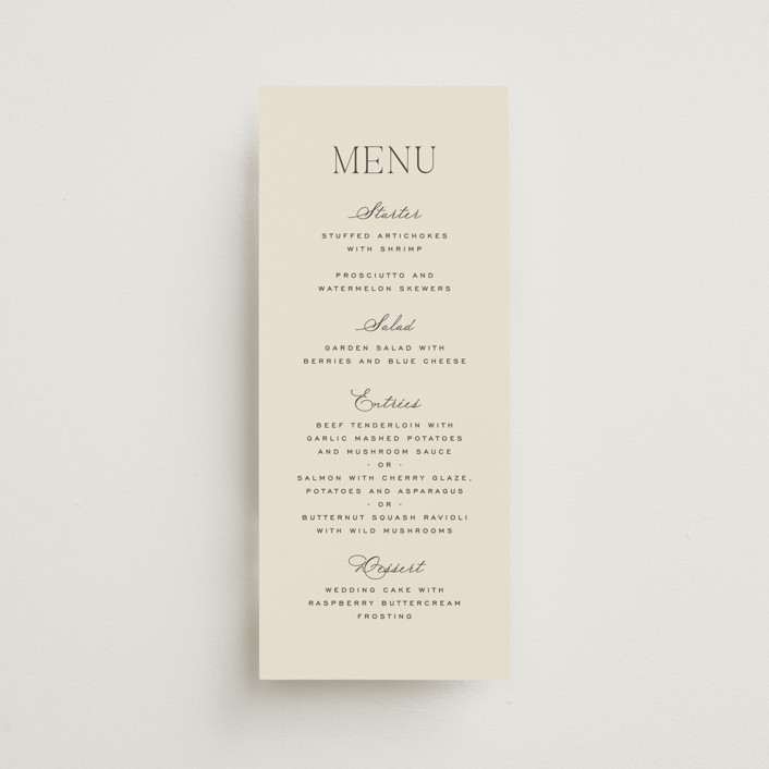 Tendu Long Menus by Carly Reed Walker | Minted