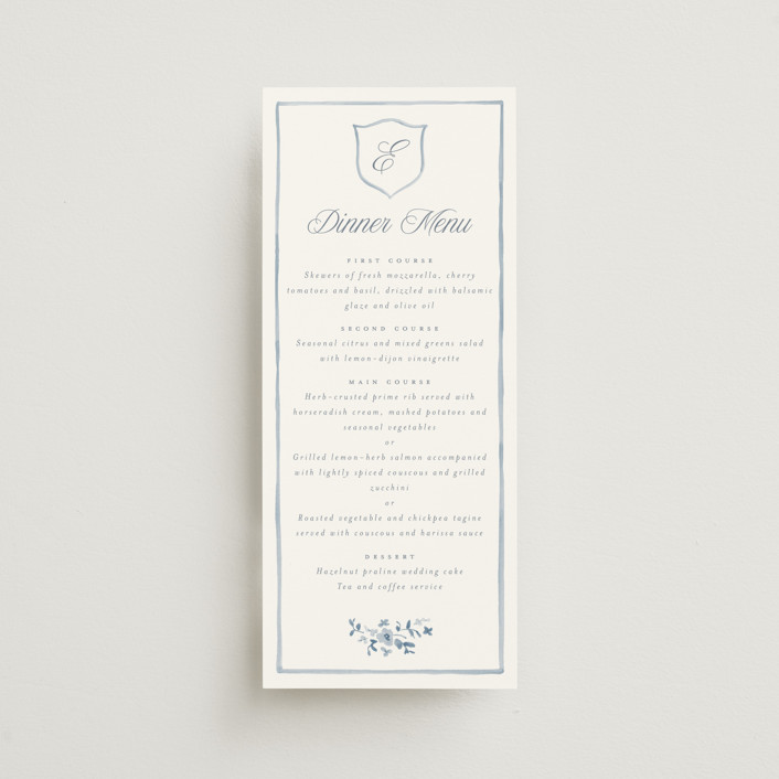 Wildflower Corners Long Menus by Everett Paper Goods | Minted