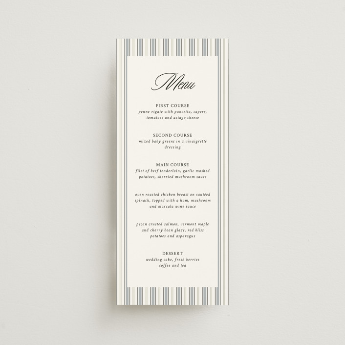 Sophistique Long Menus by Cindy Reynolds | Minted
