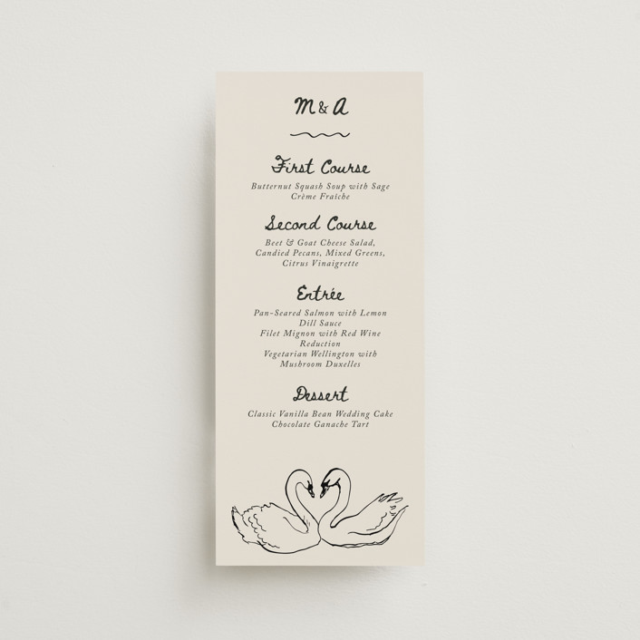 simple monogram Long Menus by Cass Loh | Minted