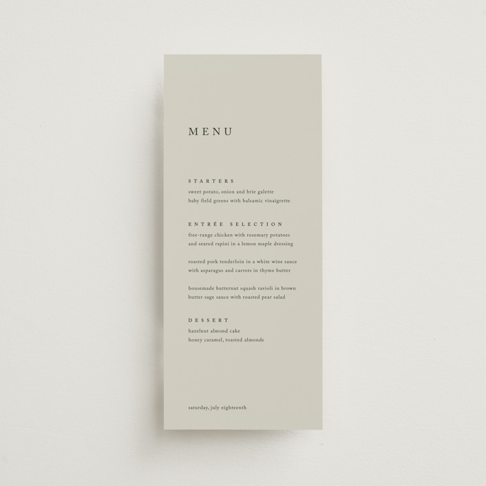 Astoria Long Menus by Kelly Schmidt | Minted