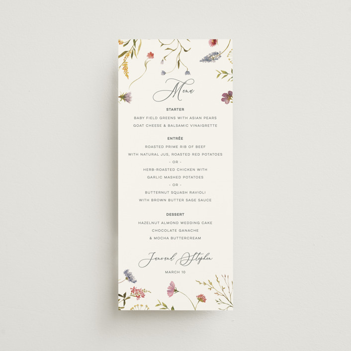 Untied Long Menus by Erin Hodges | Minted