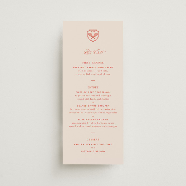 Racquet Long Menus by Megan Davis | Minted