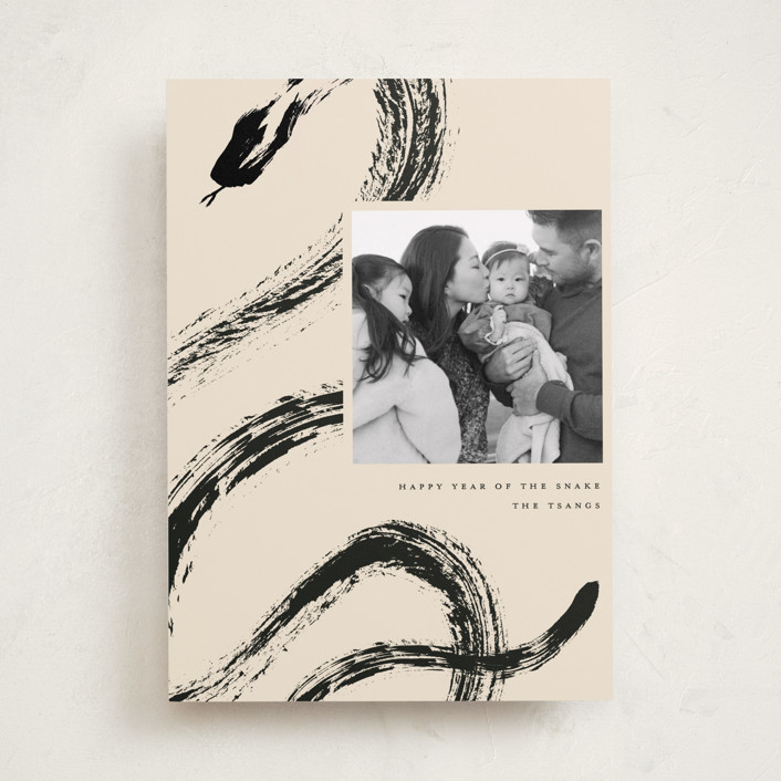 ink snake Lunar New Year Cards by Vivian Yiwing | Minted