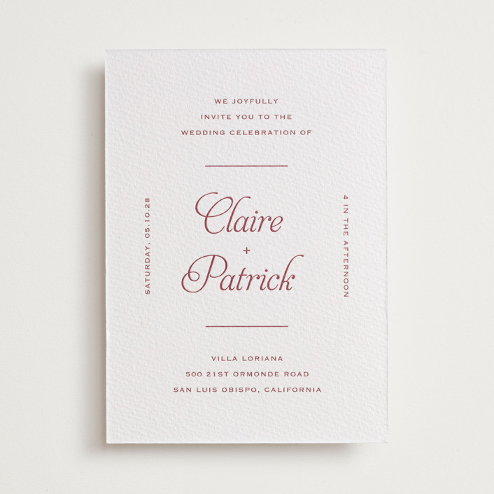 Modernne Letterpress Wedding Invitations by Carolyn MacLaren | Minted