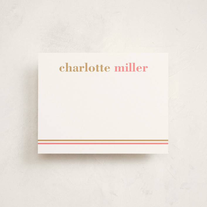 Graphic two-tone name Personalized Stationery by Ester Bernaldo de ...