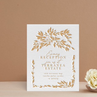 leafy arch Letterpress Reception Cards by Phrosné... | Minted
