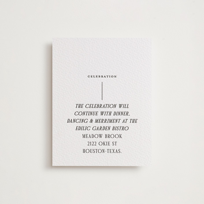 Rotko Letterpress Reception Cards by Pati Cascino | Minted