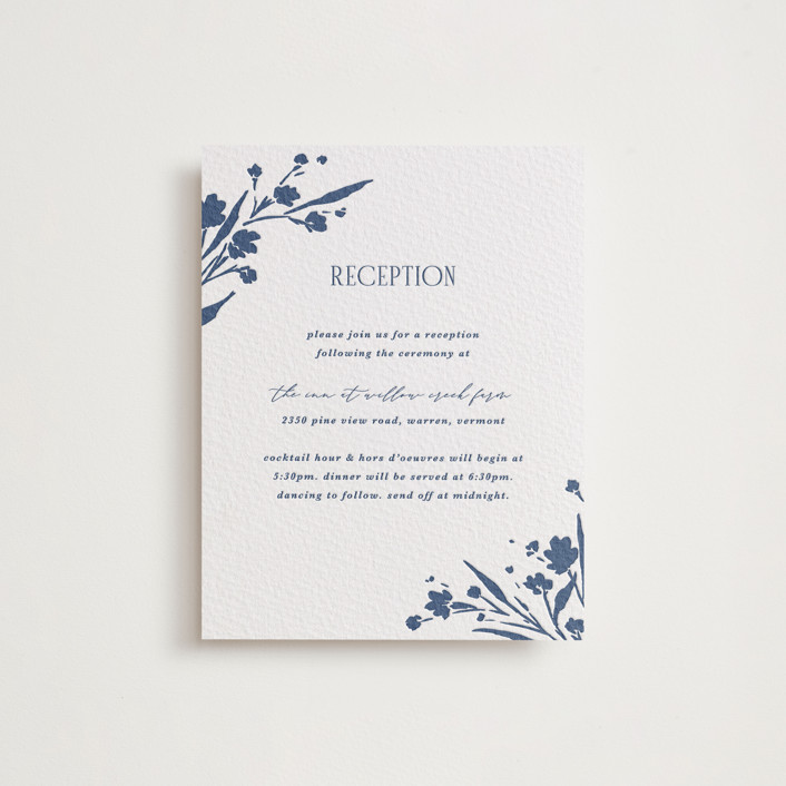 Helena Letterpress Reception Cards by Kate Ahn | Minted