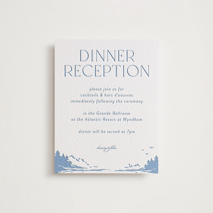 the cliff Letterpress Reception Cards by Tennie and Co. | Minted