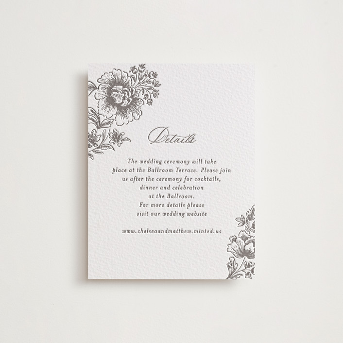 Wedding Press Letterpress Reception Cards by Chris Griffith | Minted