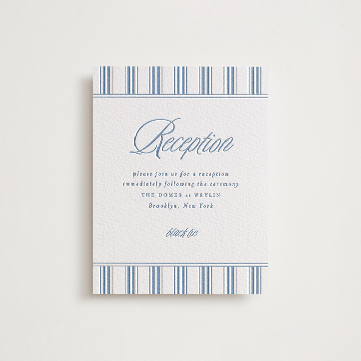Stately Letterpress Reception Cards by Creo Study | Minted