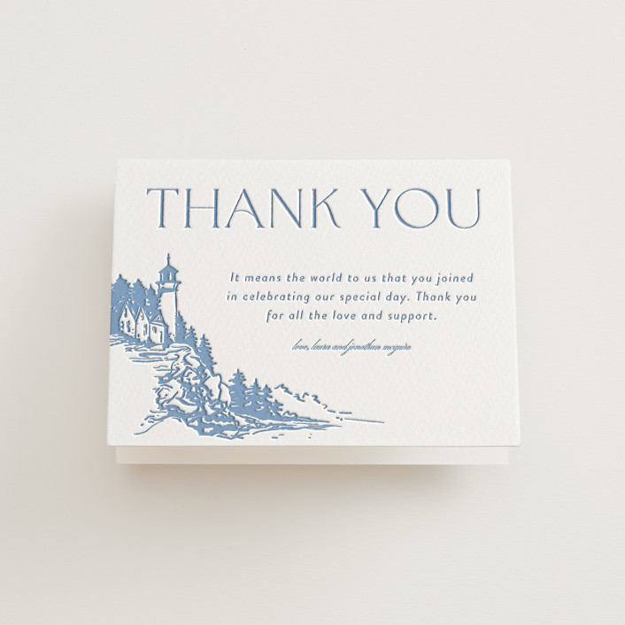 the cliff Letterpress Wedding Thank You Cards by Tennie and Co. | Minted