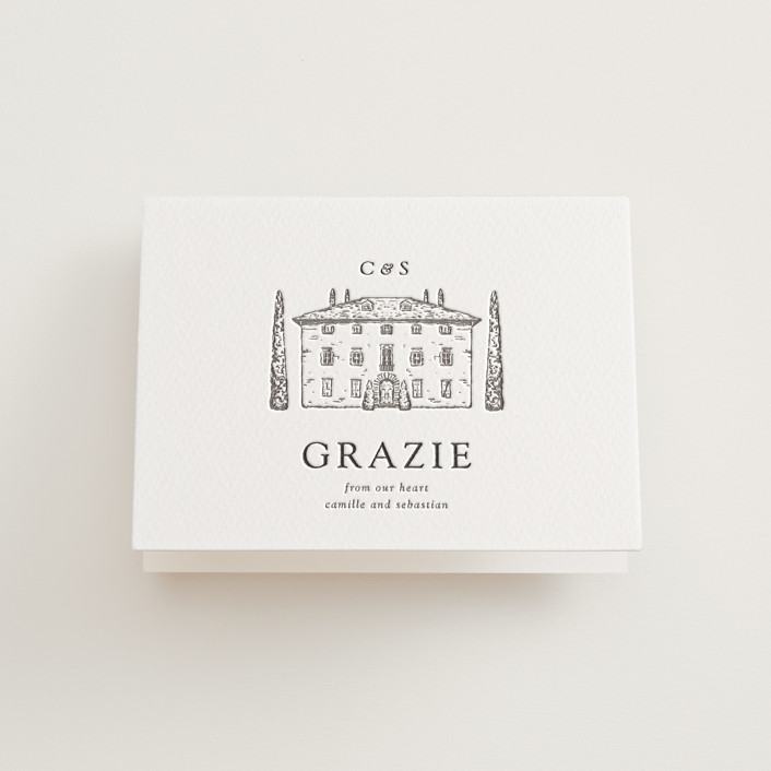 Italian Countryside Letterpress Wedding Thank You Cards by Melinda ...