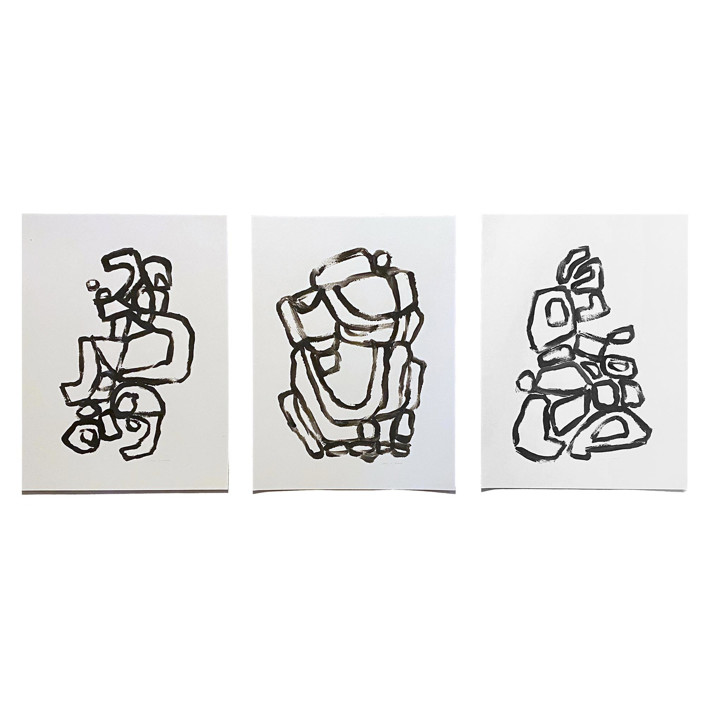 Road Trip Triptych Original Drawings by Carol Barber | Minted