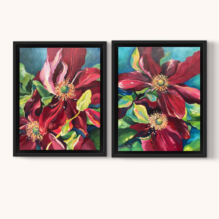 Summer Climb 1 & 2 Original Painting by Mandy Trimble Leonard | Minted