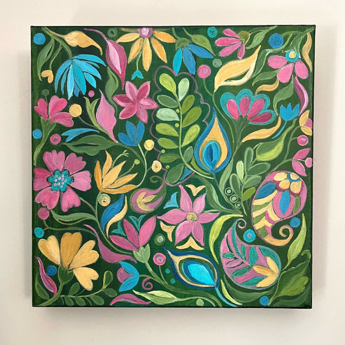 spring meadow Original Painting by Devika Keskar | Minted