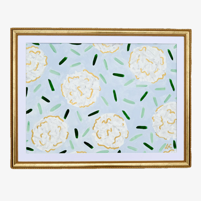 Golden Hydrangea Original Art [Blue & White III] Original Painting by ...