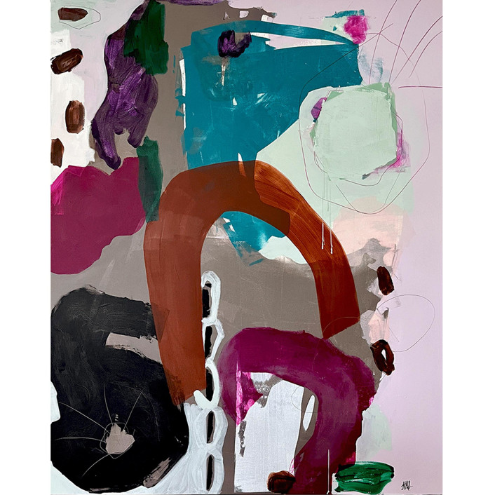 Garnet & Ruby Original Mixed Media by Nicole Simms | Minted