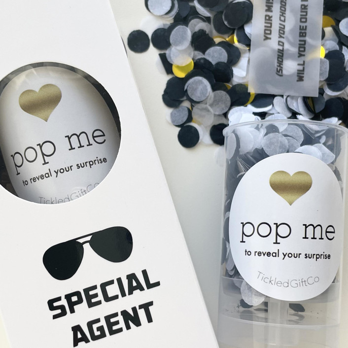 Ring Security Confetti Popper Proposal - Black Gold Bridesmaid gifts by ...