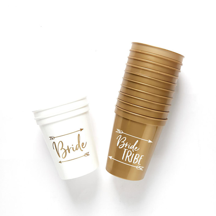 Bride + Bride Tribe Cup Pack, 16oz Stadium Cup, Pack of 12 Bridesmaid ...