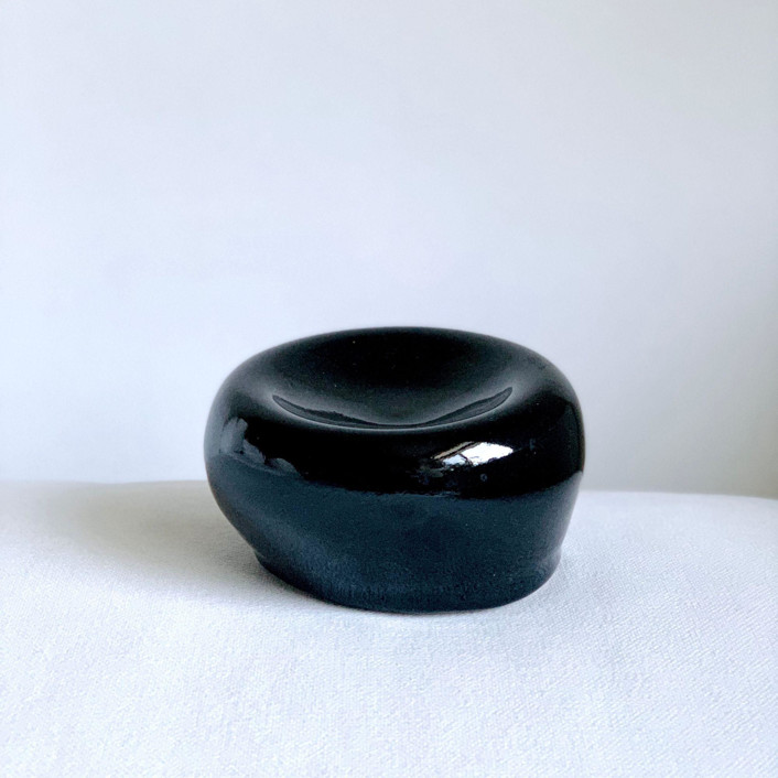 Obsidian Concave Bowl Decorative Object by Cloude Made | Minted