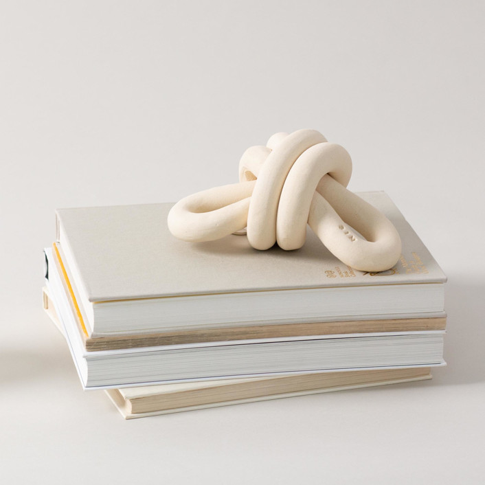 SIN Xl Double Loop Knot, Bone Decorative Object by SIN | Minted