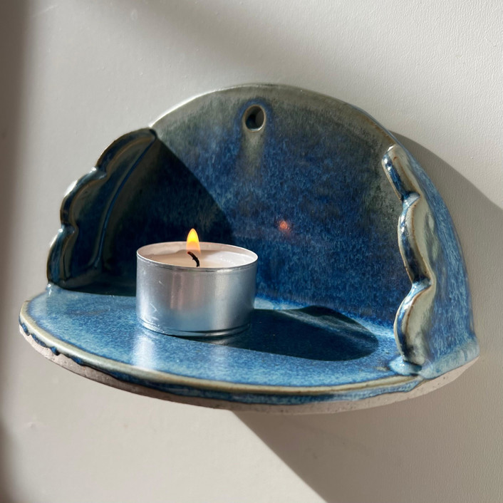 Blue Wall Shelf Decorative Shelves by Made with Mudd | Minted