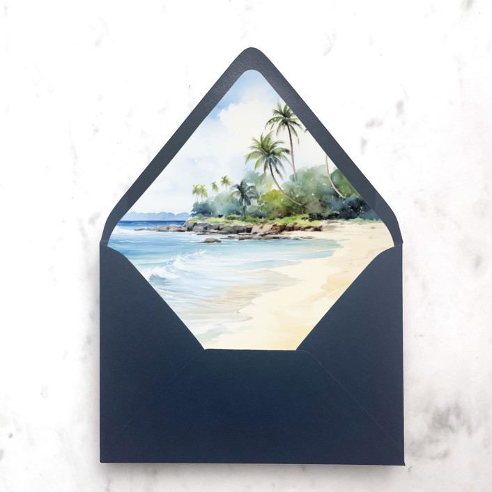 A7 Envelope Liners Tropical Island Beach (set of 10) Envelope Liners by ...