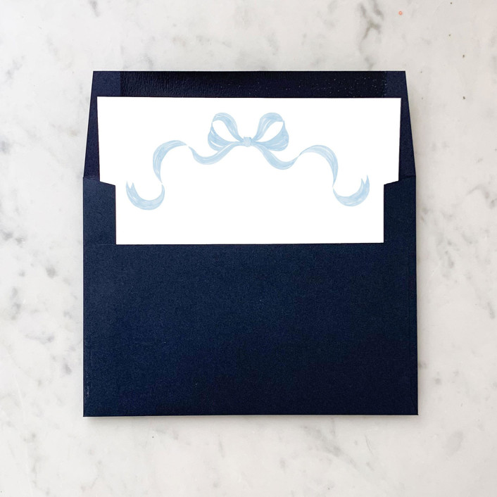 A7 Envelope Liners Blue Bow Square Flap (set of 10) Envelope Liners by ...