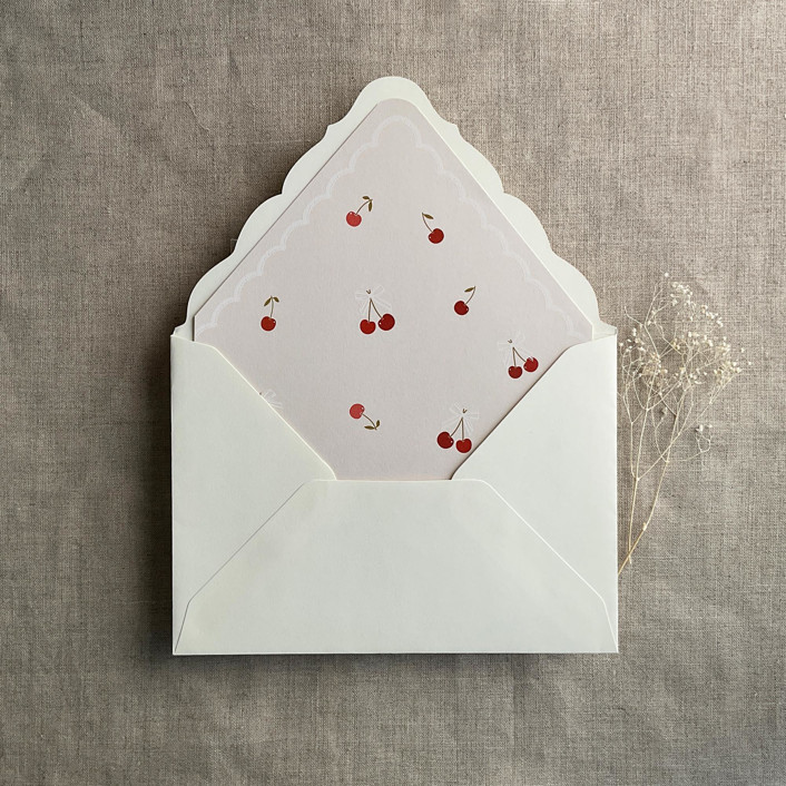 Sweet cherries envelope liner for A7 euro flap envelope | pack of 10 ...