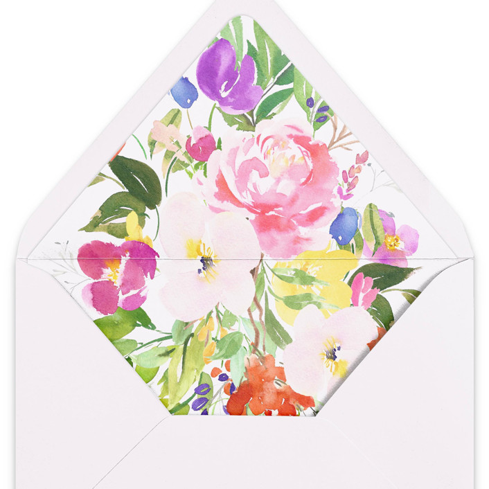 Summer Bouquet Envelope Liners | Set of 25 | For A7 envelopes Envelope ...