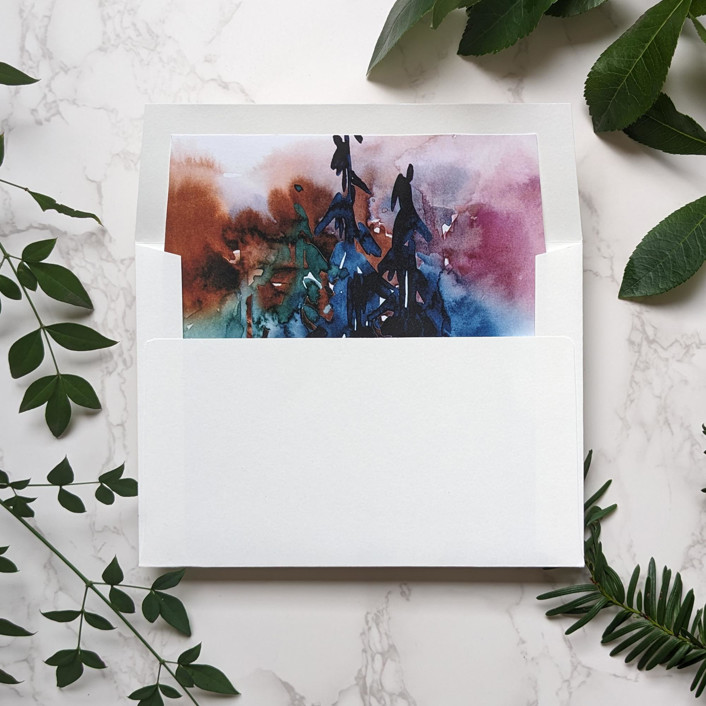 Gentle Night Watercolor Envelope Liner | Set of 10 Envelope Liners by ...