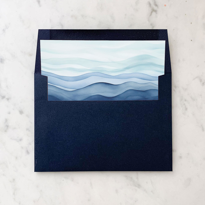 A7 Envelope Liners Ocean Waves Beach Square Flap (set of 10) Envelope ...