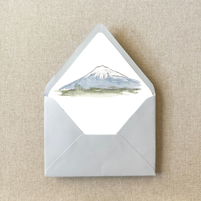 Mt Fuji Japan Watercolor Euroflap Envelope Liner | Set of 10 | For 5x7 ...