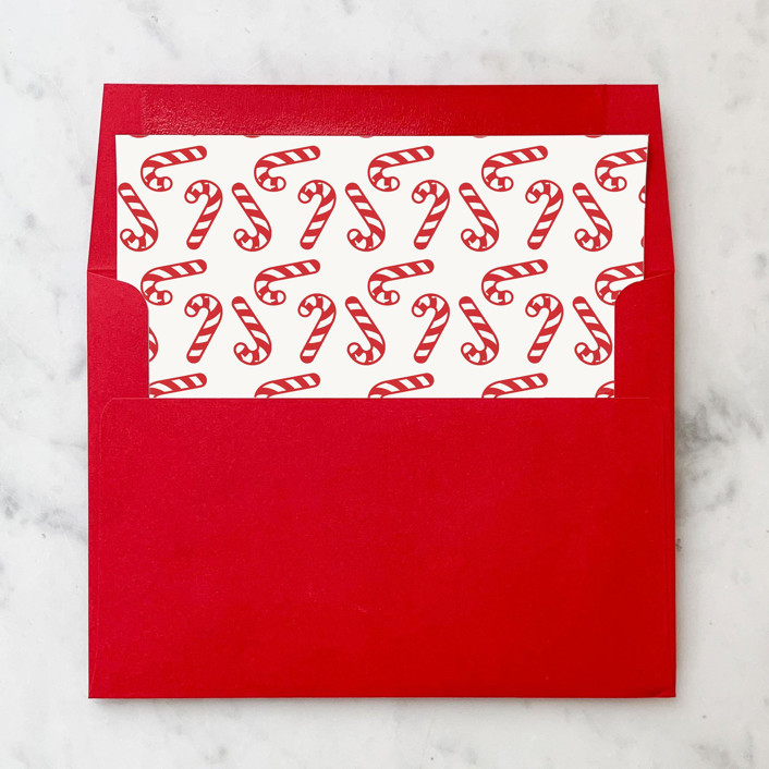A7 Envelope Liners Candy Canes (set of 10) Square Envelope Liners by ...