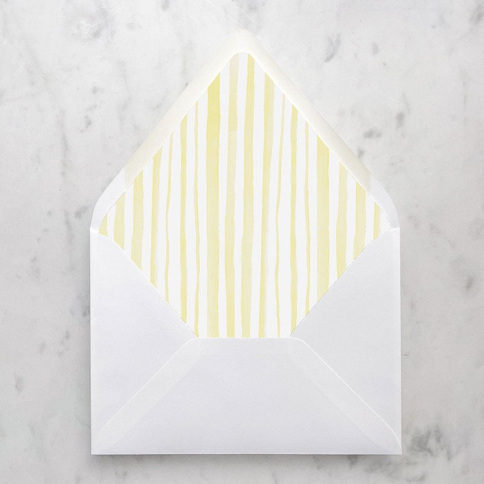 A7 Envelope Liners Yellow Watercolor Stripes (set of 10) Envelope ...