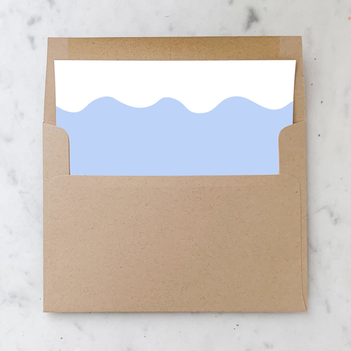 A7 Envelope Liners Blue Squiggle Square Flap (set of 10) Envelope ...