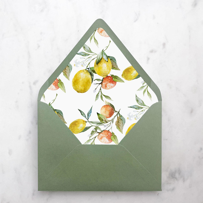 A7 Envelope Liners Lemon Pattern (set of 10) Envelope Liners by Design ...