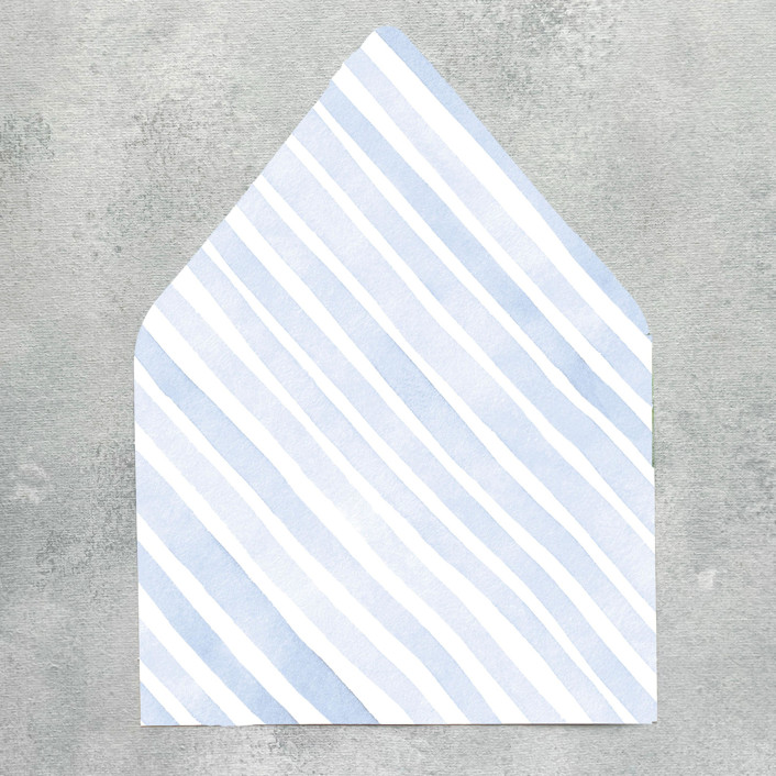 Striped Blue Envelope Liner | Set of 10 | For 5x7” invitations Wedding ...