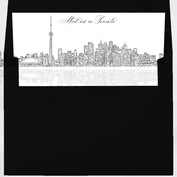 Toronto Skyline Envelope Liner with custom text/saying | Set of 10 ...